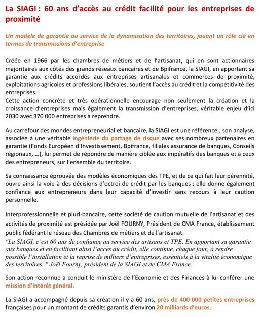 Nos offres pour vos besoins de financement et de garantie | SIAGI